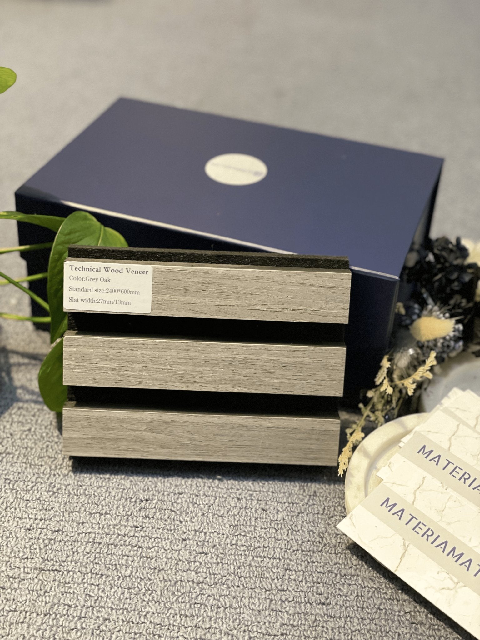 ACOUSTIC TECHNICAL GREY OAK SLAT WOOD PANEL – Materiamate